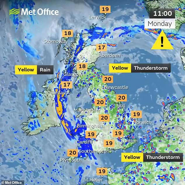 Thunderstorms to batter the UK with flash flooding, hail, lightning and ...