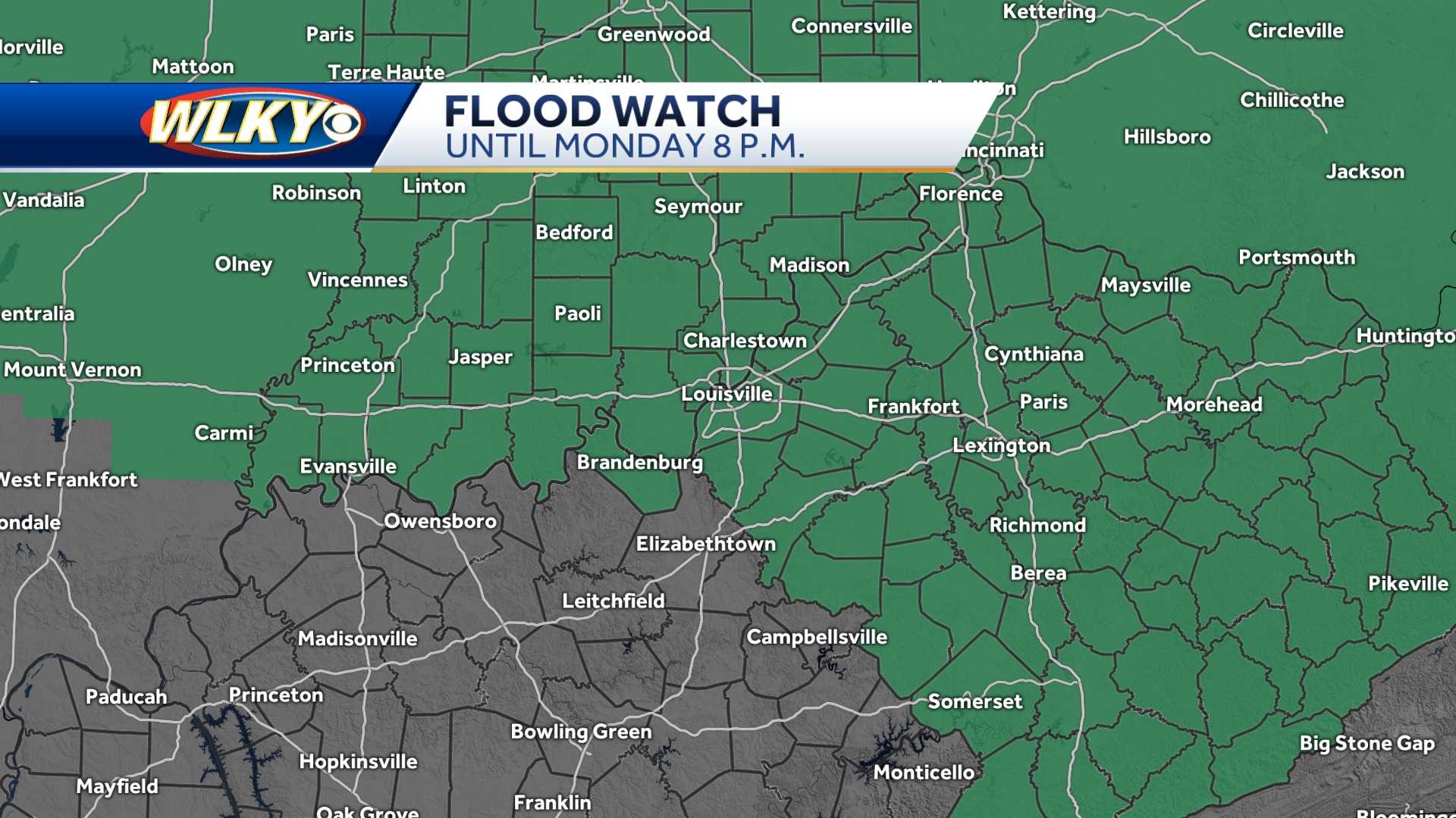 Impact weather: Some isolated storms Monday; flood watch continues