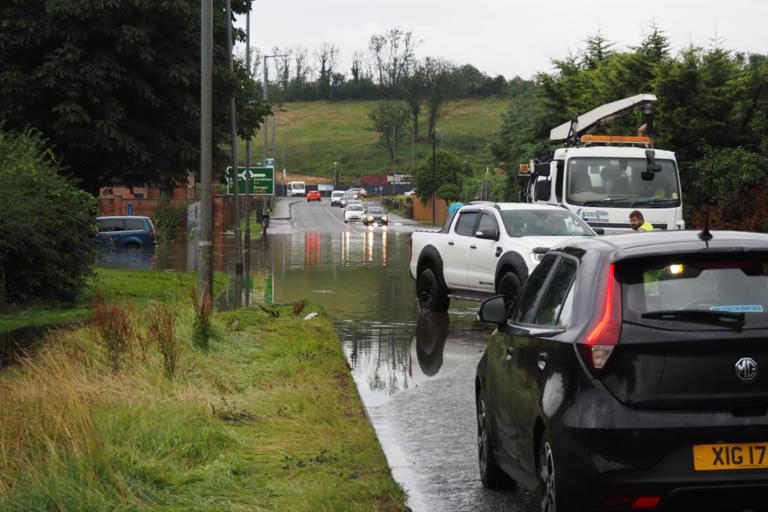 Flooding in parts of Northern Ireland after bursts of heavy rainfall ...