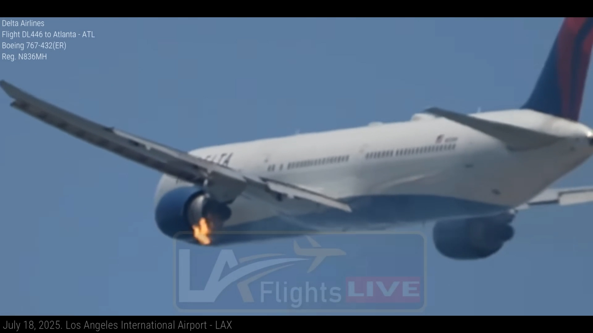 Delta Boeing Plane Catches On Fire During Takeoff At LAX