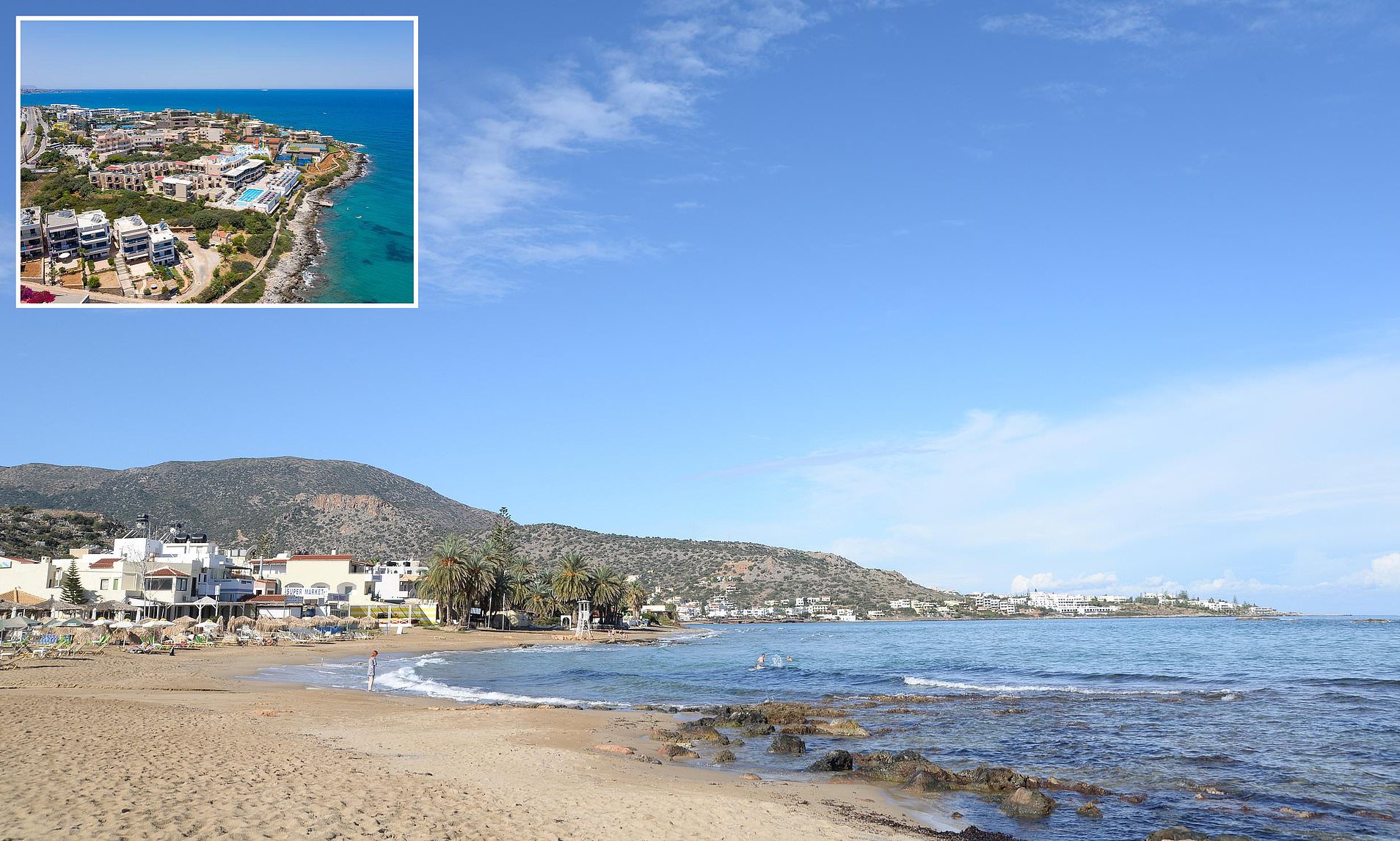 British tourist, 74, is found dead on his sun lounger on Greek beach