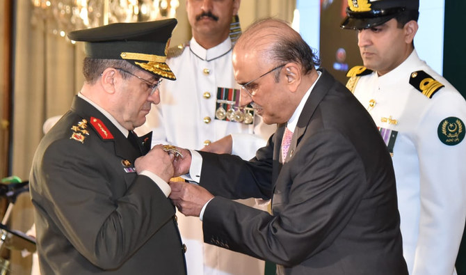 President Zardari awards Saudi naval chief for military ties