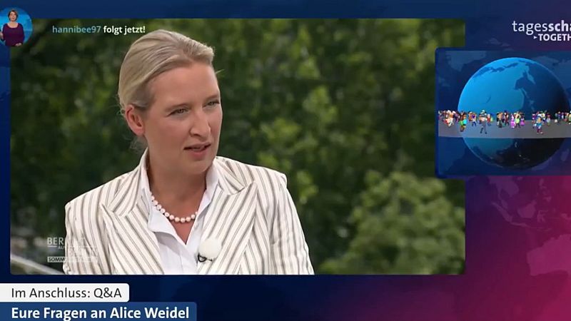 Protesters drown out live interview with far-right AfD party leader ...