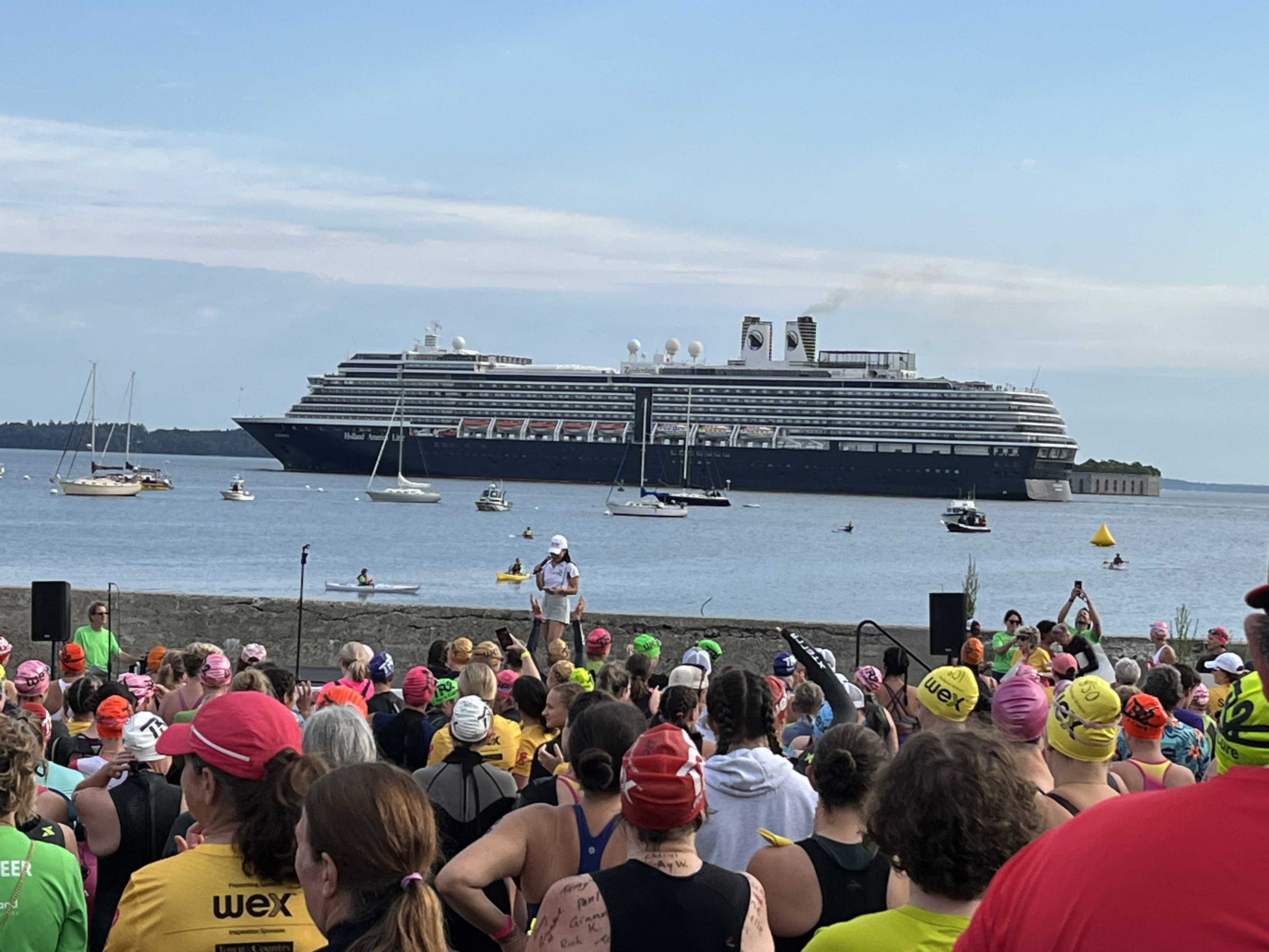 Did you see the large cruise ship during Tri for a Cure? Here's why it ...