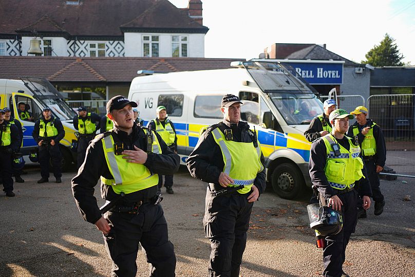 UK police arrest six people after asylum seeker hotel protest turns violent