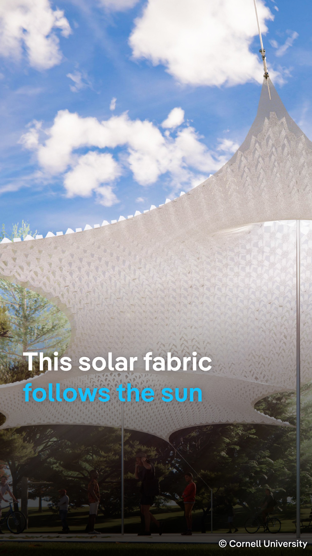 This solar fabric follows the sun