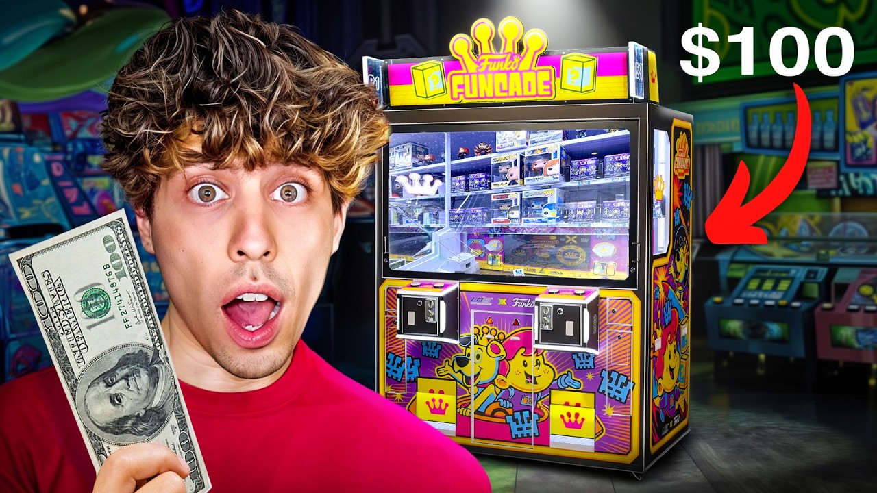 Spending $100 on the New Funko Prize Pusher Game at Dave & Busters