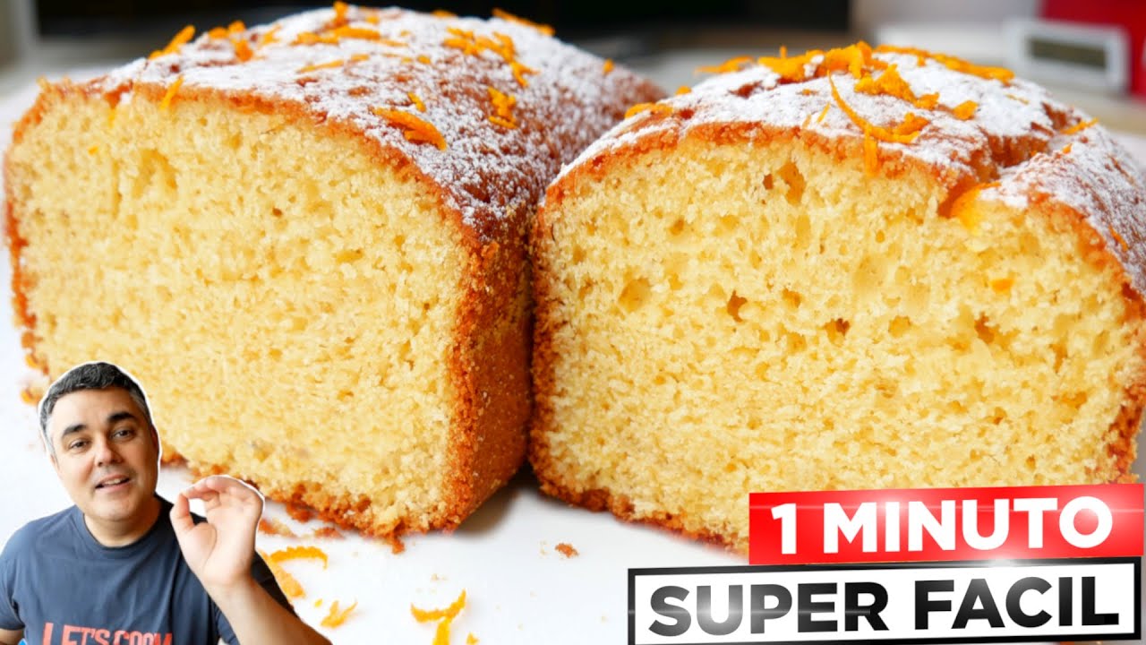 Bizcocho de Naranja Simple, Rico y Fácil en 1 Minuto