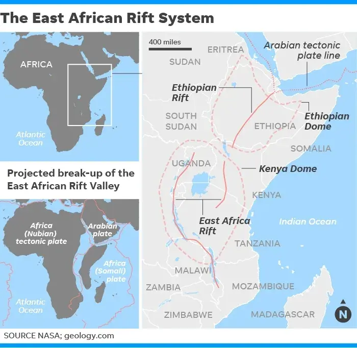 A Sixth Ocean Is Forming as East Africa Splits Apart