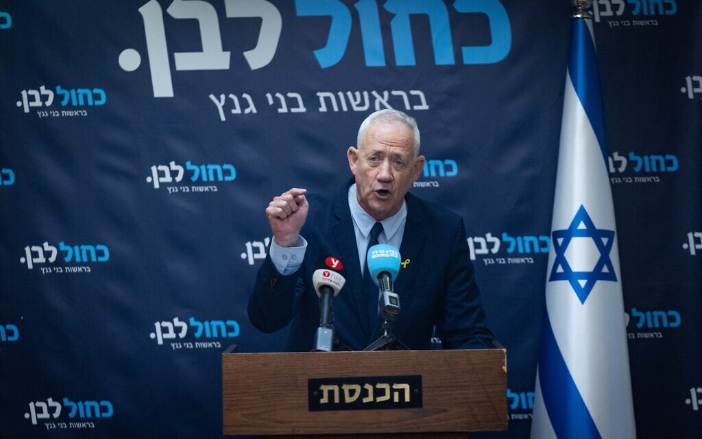 Gantz: Open vote on Edelstein’s ouster will show Israelis which MKs are ...