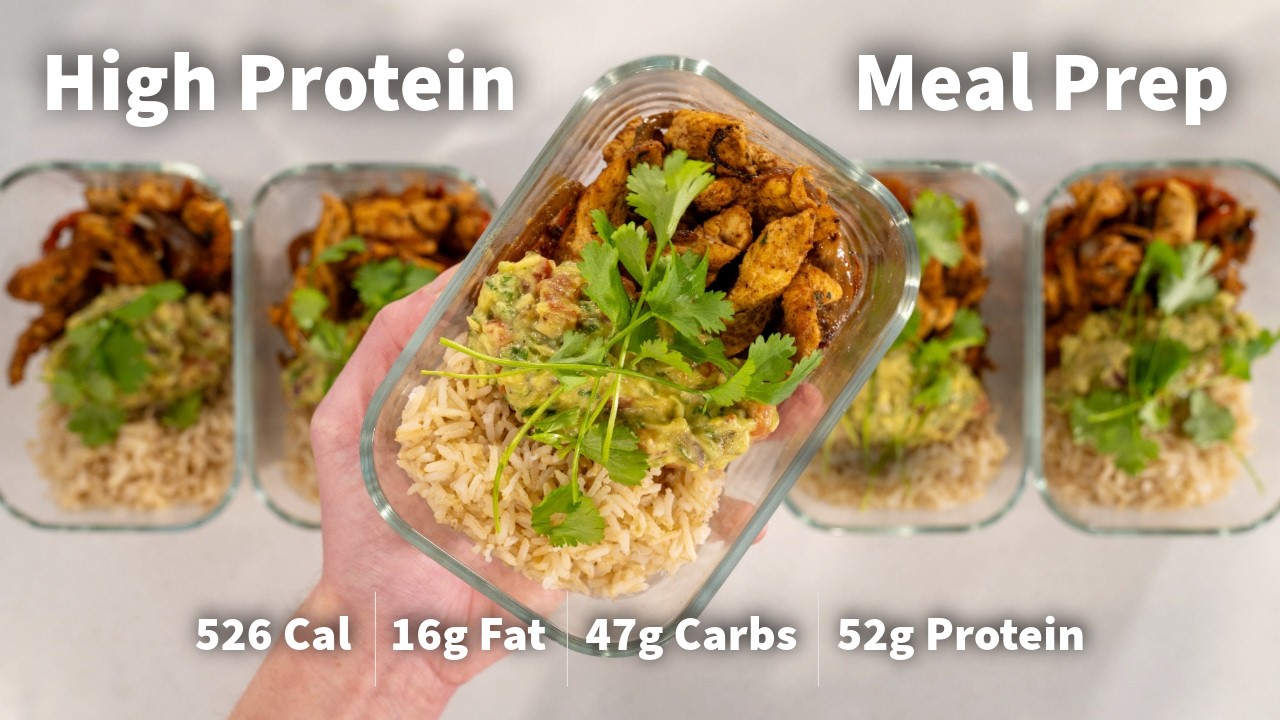 High Protein Meal Prep | Chicken Fajita Bowl