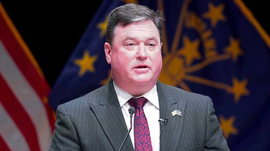 Attorney General Todd Rokita speaks at ceremony honoring USS Indianapolis