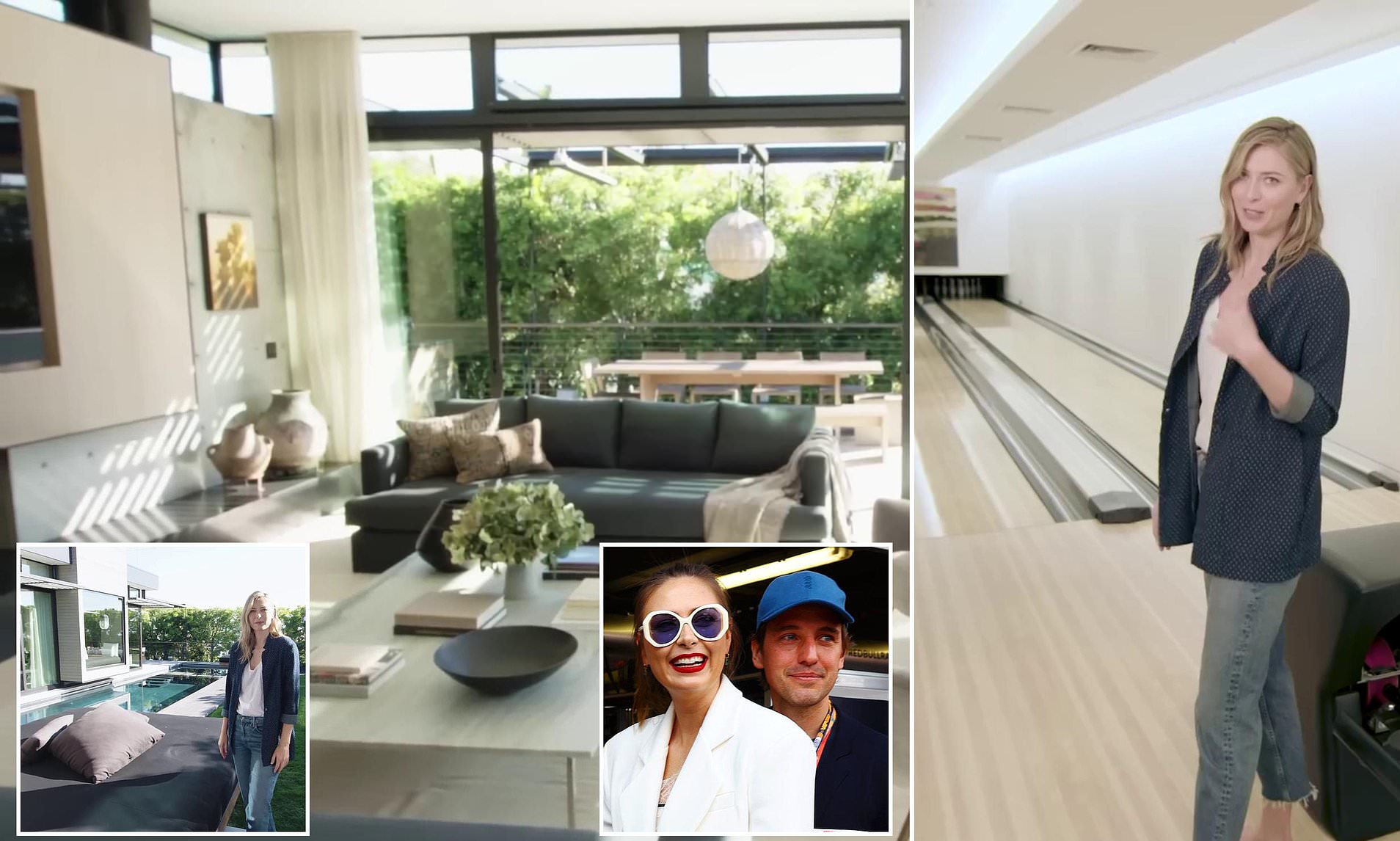 Maria Sharapova 'puts LA mansion with bowling alley and stunning views ...