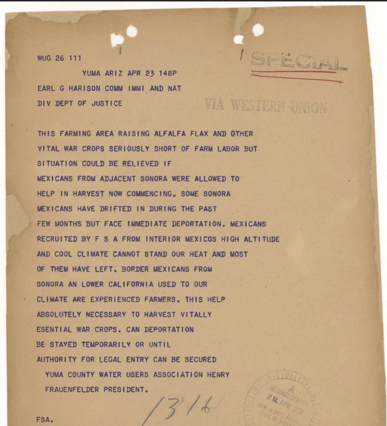 In 1965, the government tried replacing migrant workers with high ...