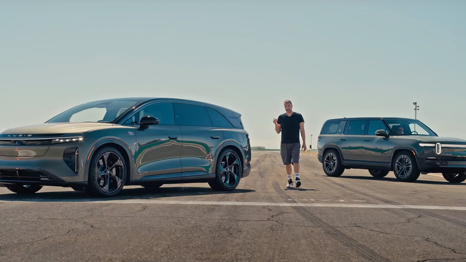 Watch These Two Electric SUVs With Over 2,000 HP Combined Drag Race