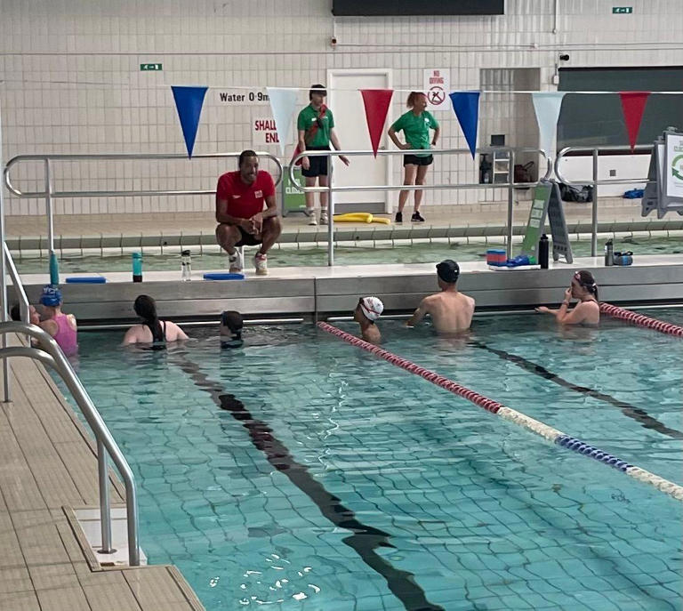 Team England swimmer Michael Gunning visits Sovereign Centre