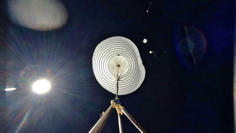Giant parachute responsible for landing 310-kg rover on Mars tested