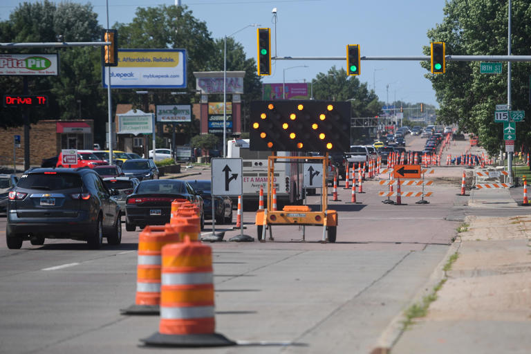 Here's where road construction is going on in Sioux Falls this week