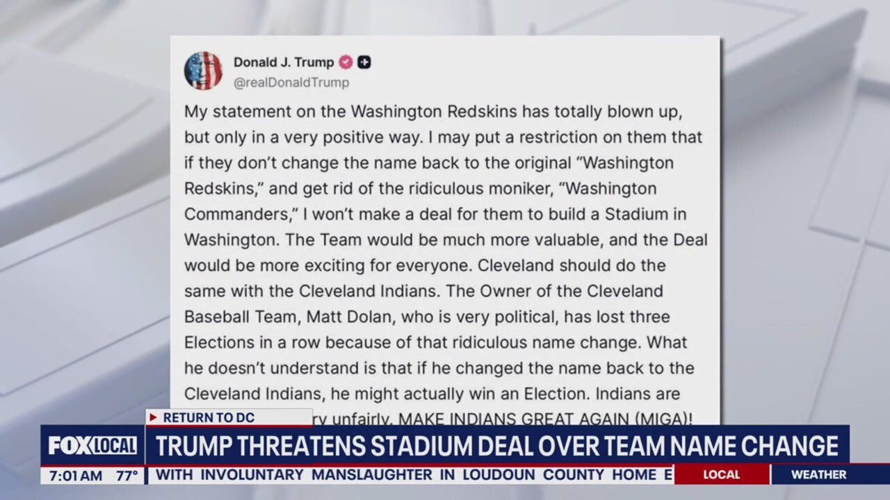 Washington Commanders face Trump stadium threat over name