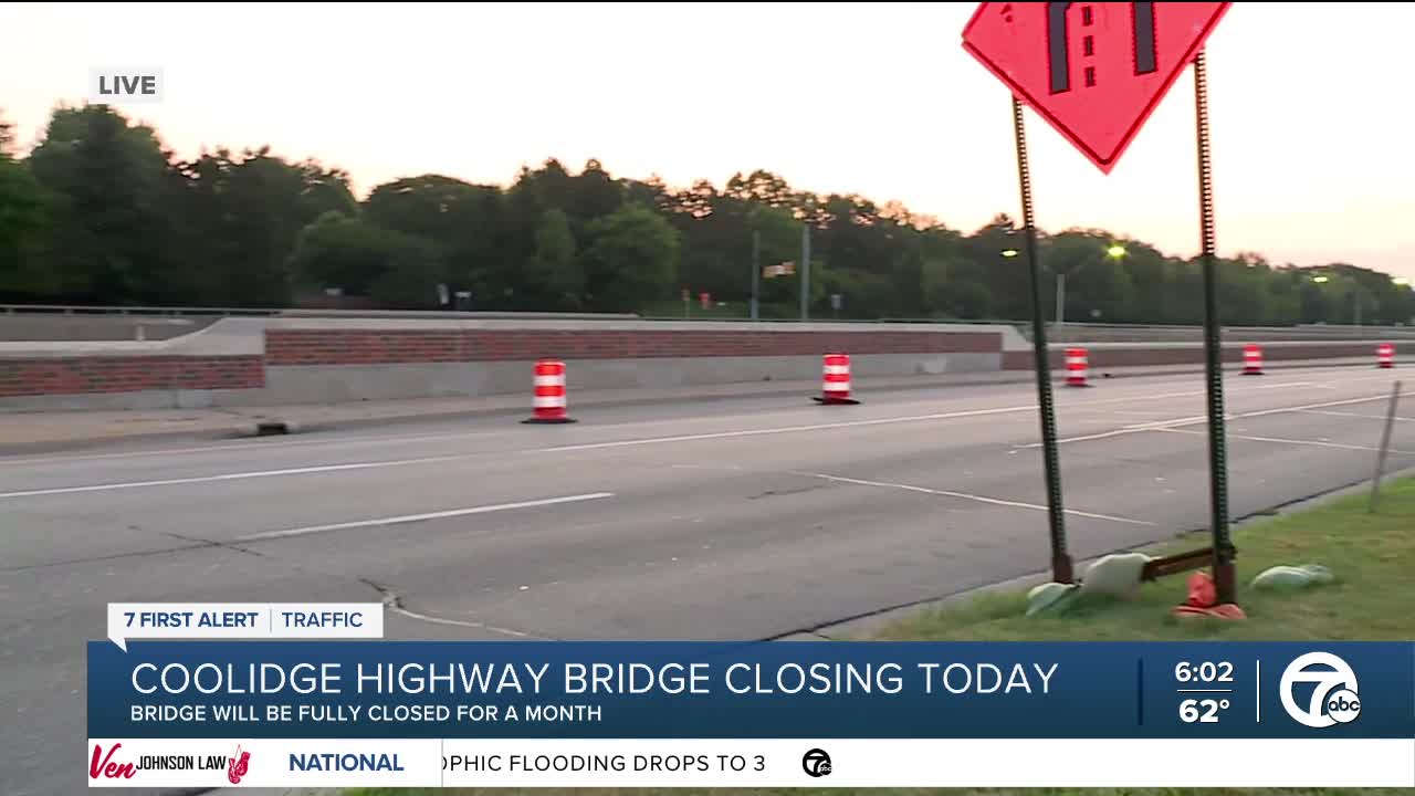 Coolidge Highway bridge will be closed to drivers for the next month ...