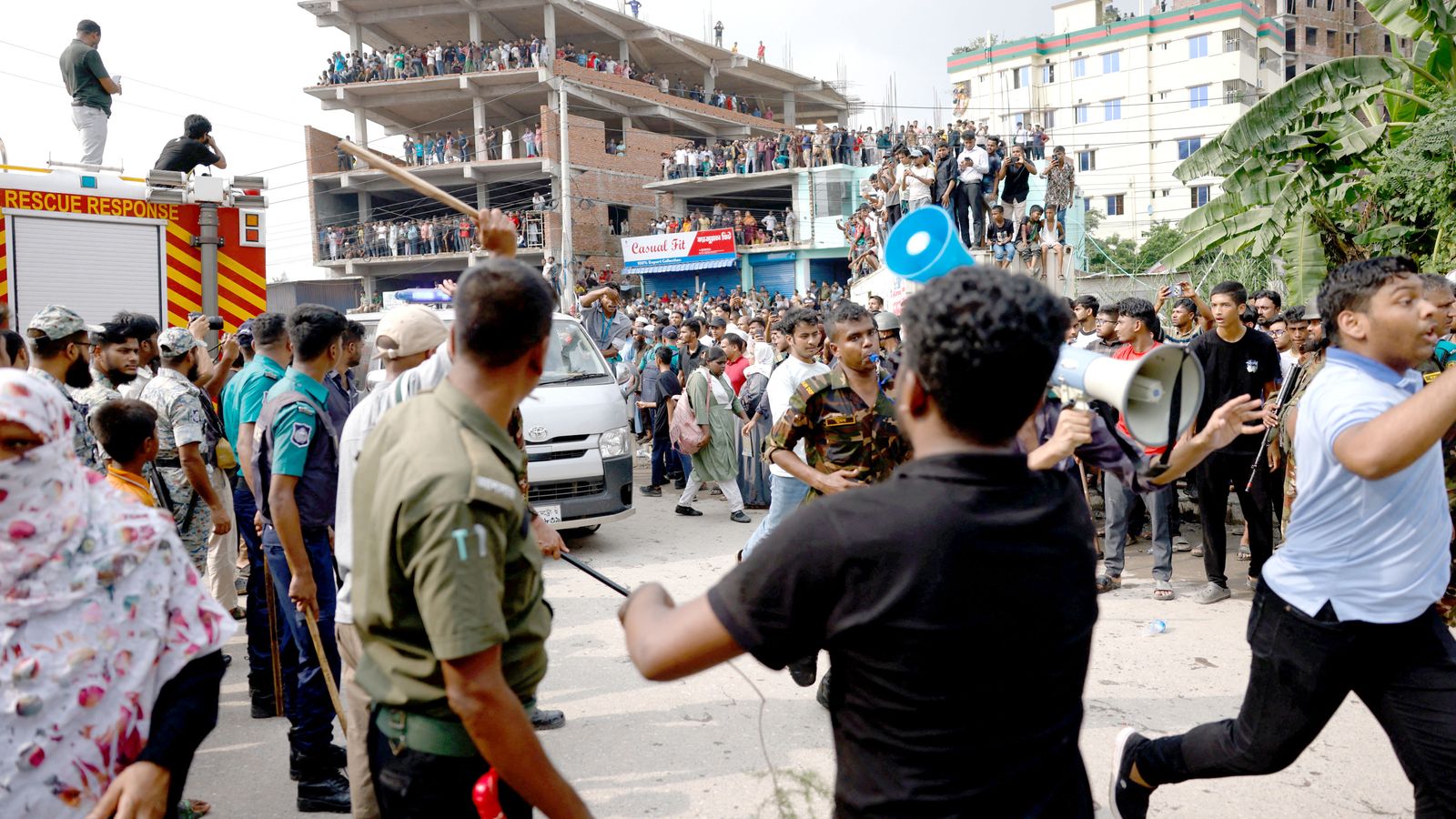 Air force jet crashes into college campus in Bangladesh - at least 19 ...
