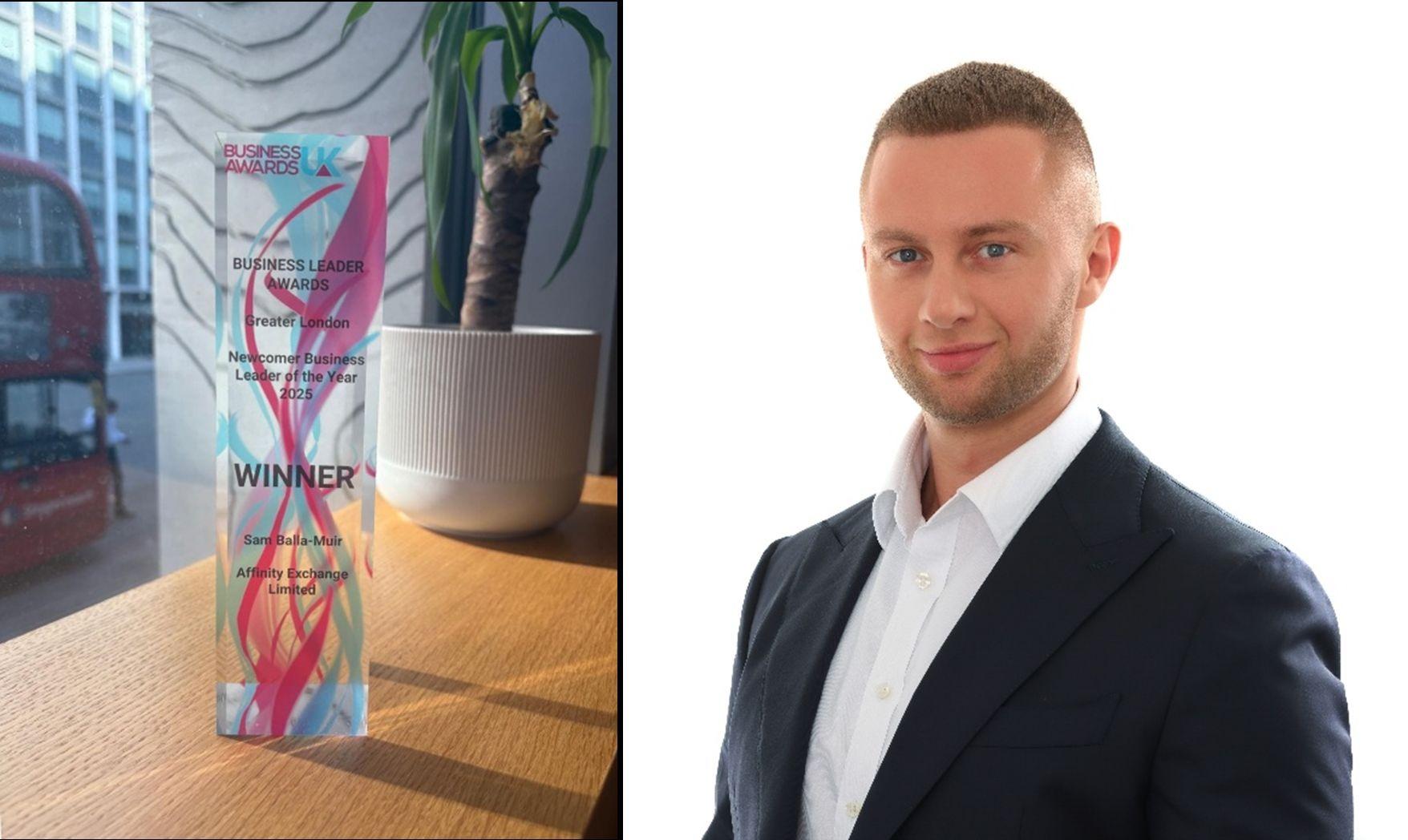 Affinity Exchange CEO Sam Balla-Muir named Greater London Newcomer Business Leader of the Year