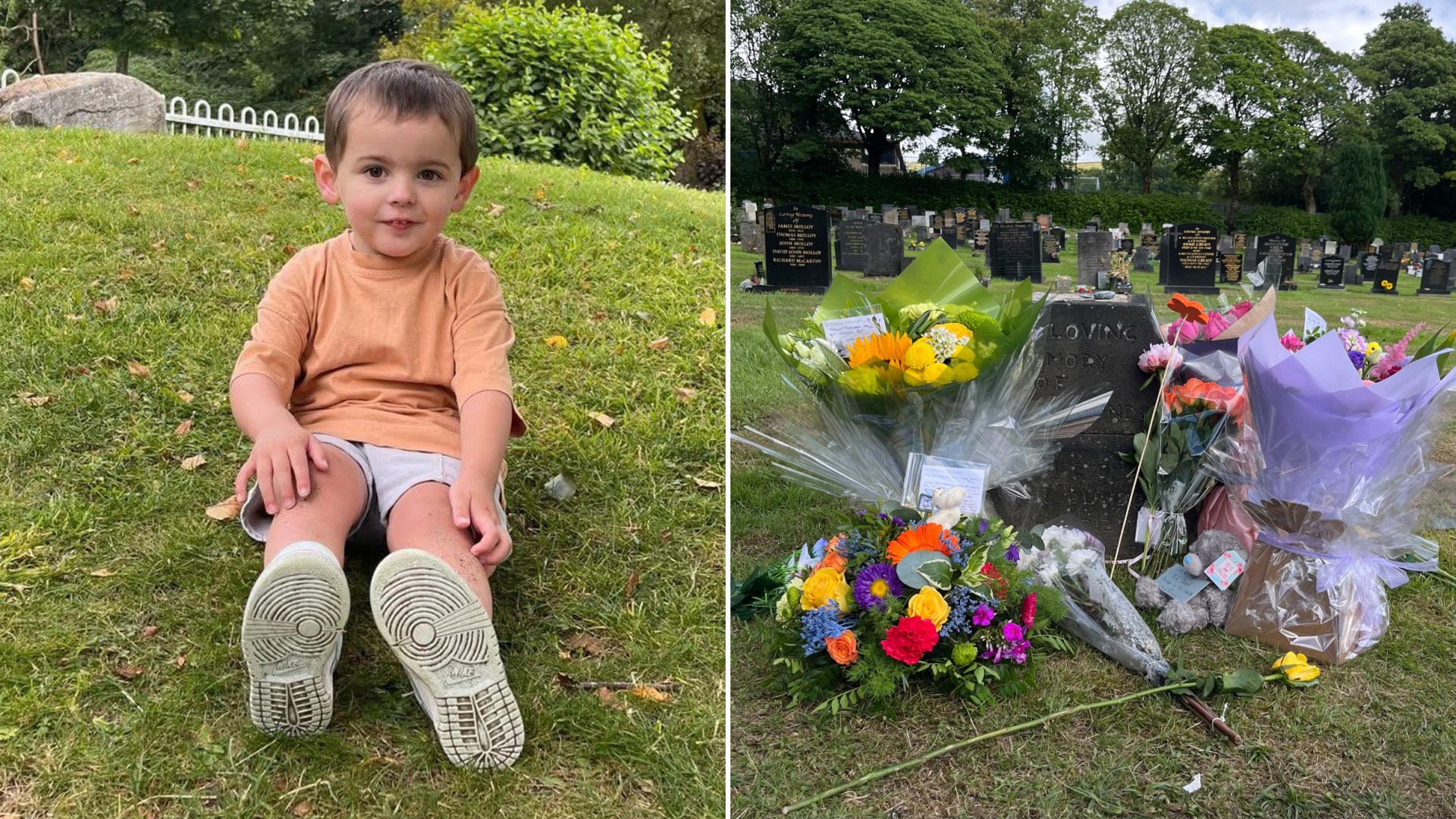 First picture of boy crushed by gravestone released