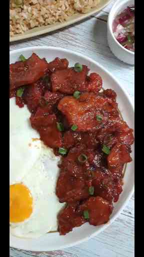 Filipino Breakfast Favorite Pork Tocino and Sinangag in a Classic ...