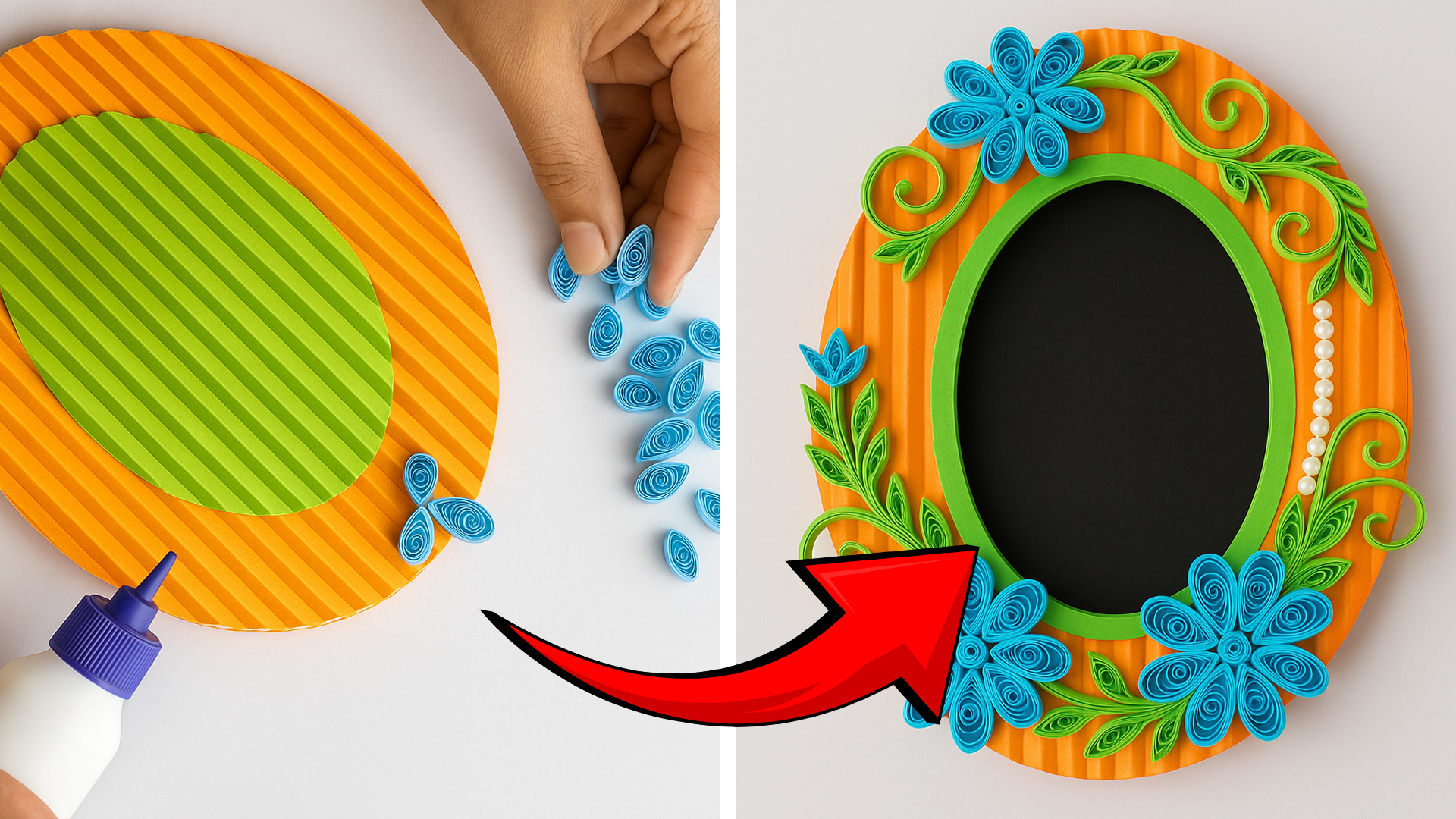 DIY Photo Frame | How to Make a Quilling Paper Photo Frame at Home 🖼️
