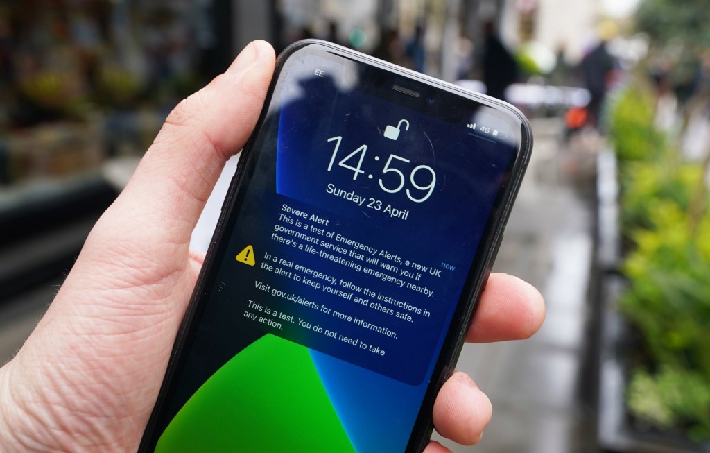 Here’s when every phone in the UK will get an emergency alert