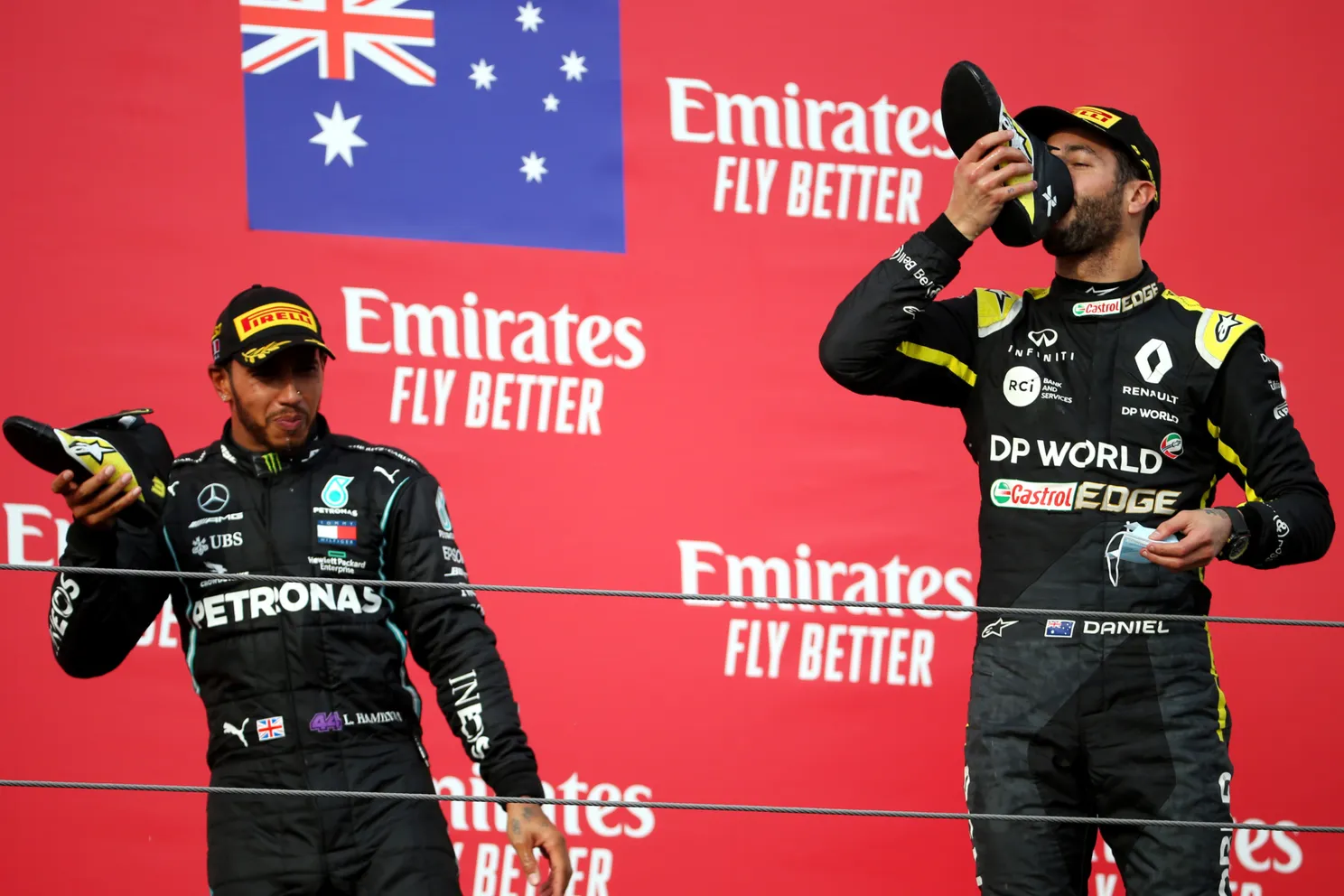 'Shoey' makes seismic return: McLaren relishes Formula 1 victory with ...