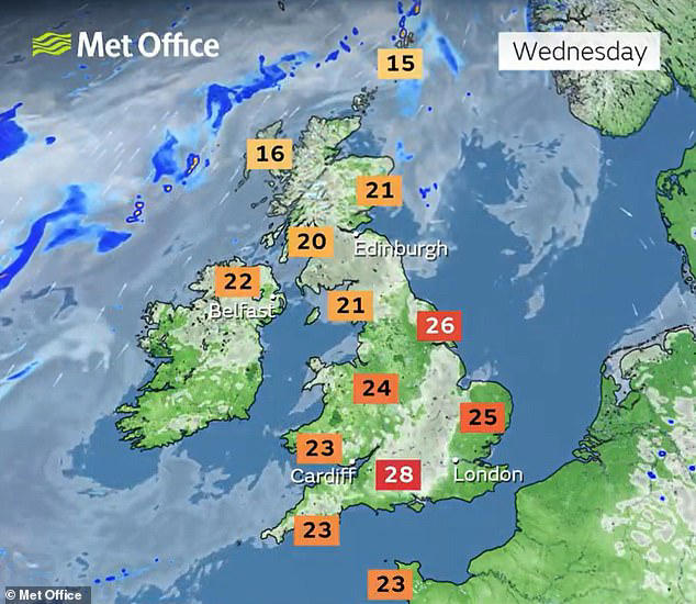 Temperatures to reach 25C today in UK ahead of third heatwave beginning ...