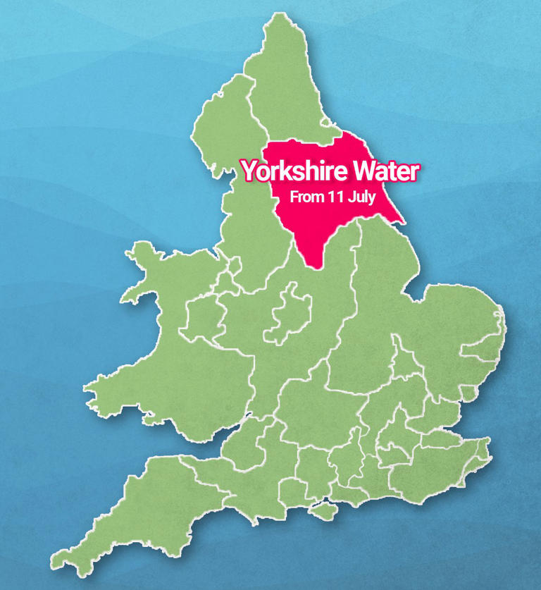 Yorkshire Water to impose hosepipe ban from Friday