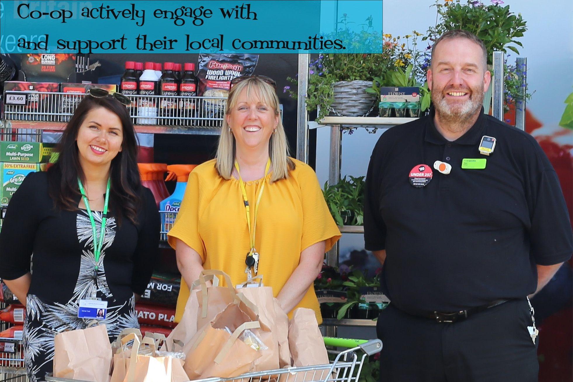 Local Co-op supports food bank at Kettering Buccleuch Academy