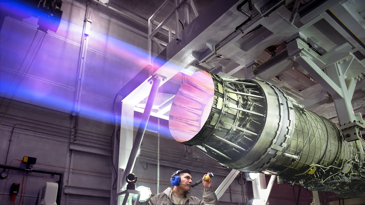 Testing US B1 Lancer Afterburner Jet Engine to Its Extreme Limit