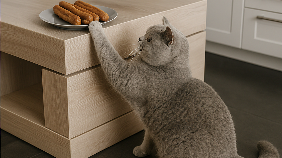 Cat Caught Stealing Sausages! 😹 | Sneaky Kitty Kitchen Heist | Funny ...