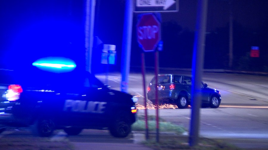 Sparks fly in 100-mph chase captured on FOX 8 camera