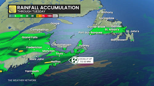 Post-tropical storm Chantal brings heavy rain to the Maritimes