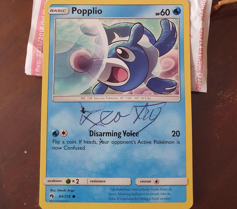 Pokémon Fan Meets Pope Leo Gets Him To Sign A Popplio Pokémon Trading