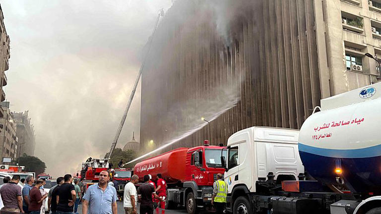 Four feared dead and several injured in Cairo Telecom company blaze