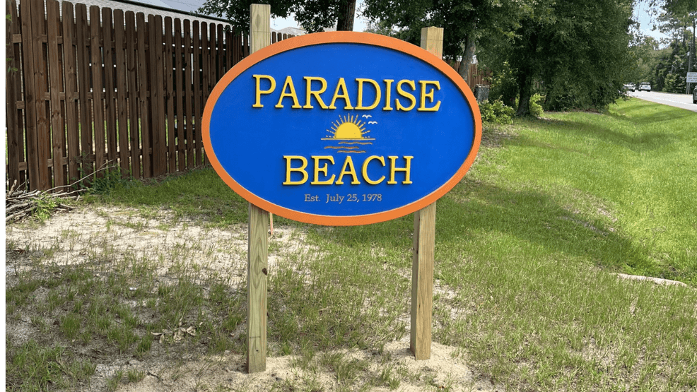 New $700 entrance sign at Paradise Beach reported missing