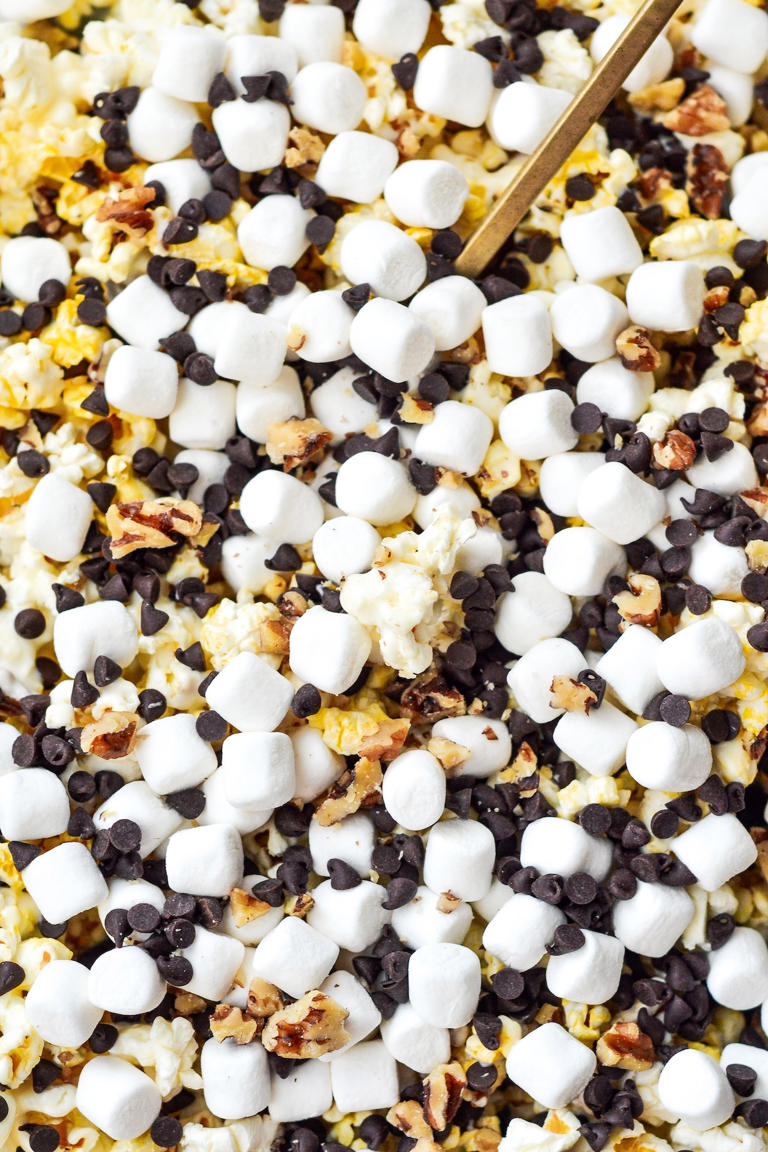 Chocolatey Rocky Road Popcorn You’ll Want to Munch All Day
