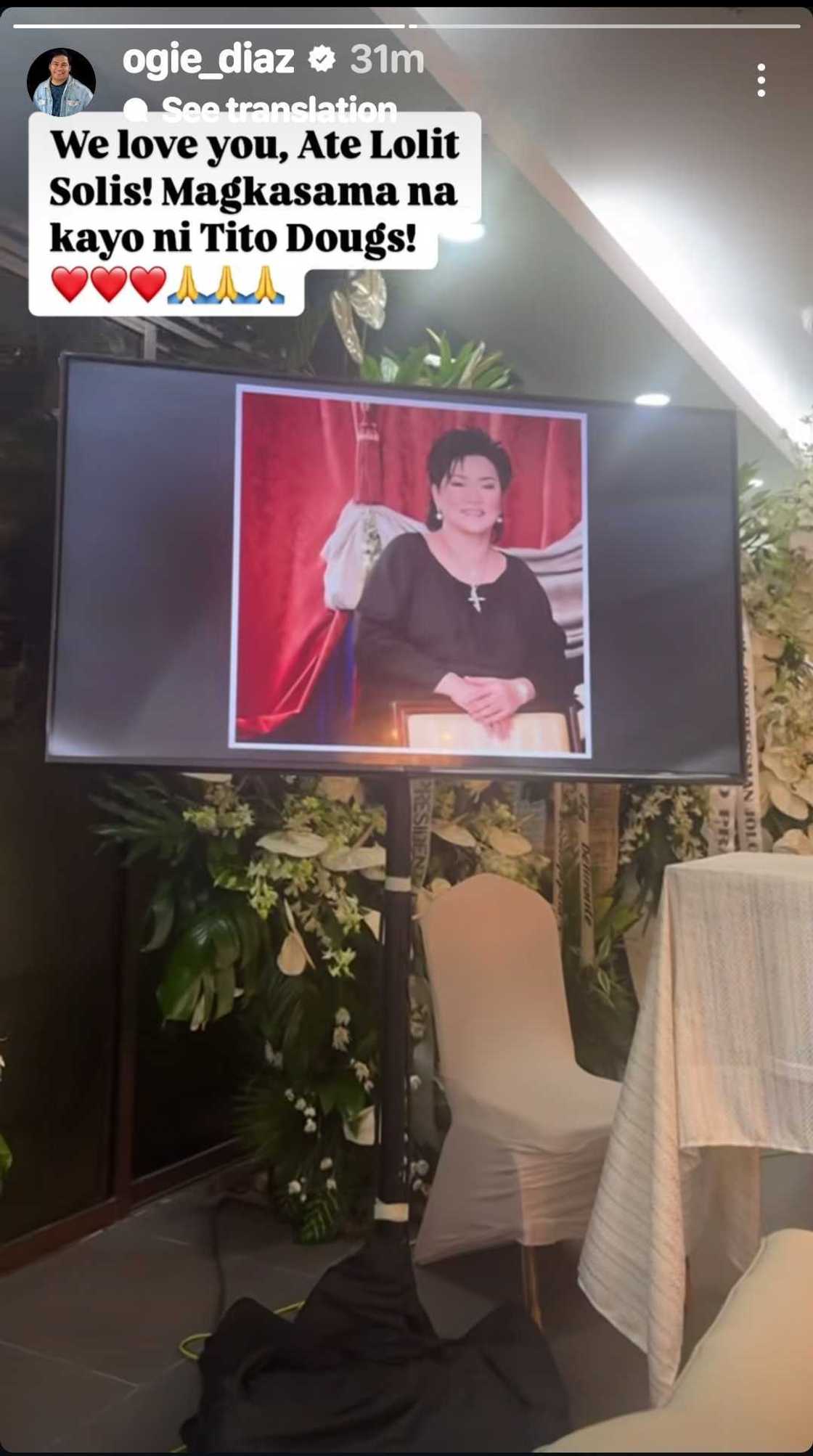 Ogie Diaz mourns Lolit Solis’ death; pens touching message to her
