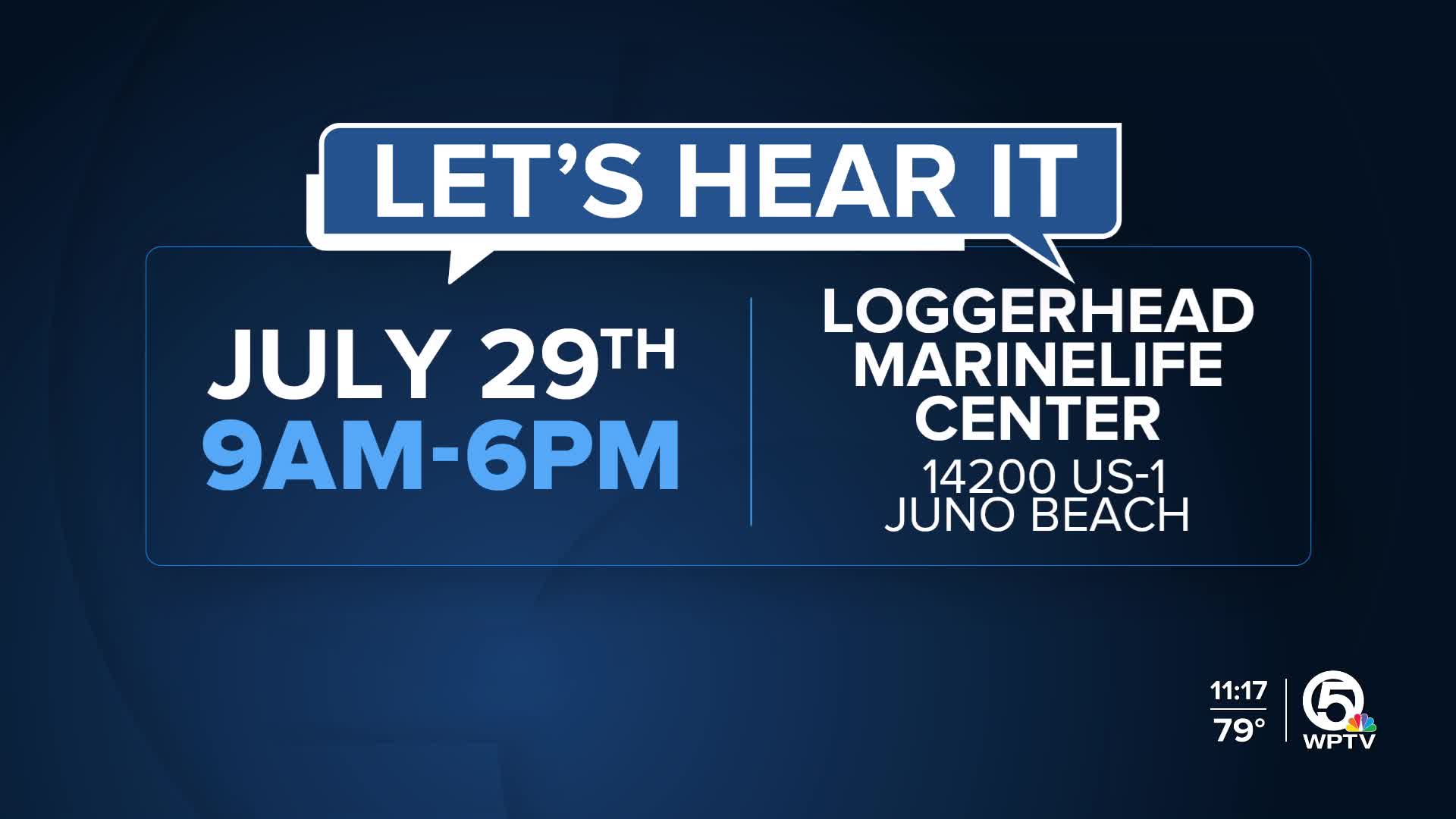 Let's Hear It: Meet the WPTV news team in Juno Beach on July 29