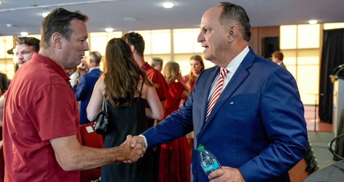 OU president Joseph Harroz teases future Joe Castiglione statue