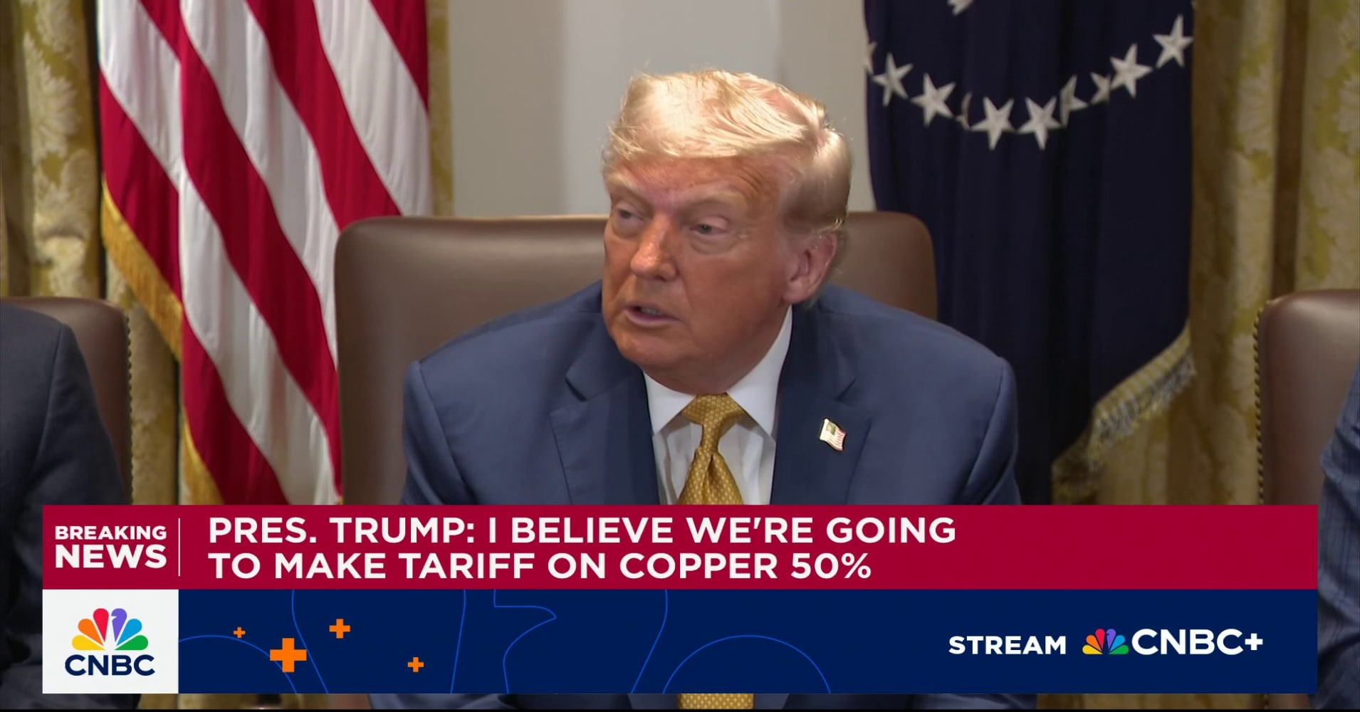 Trump: I believe we're going to make tariff on copper 50%
