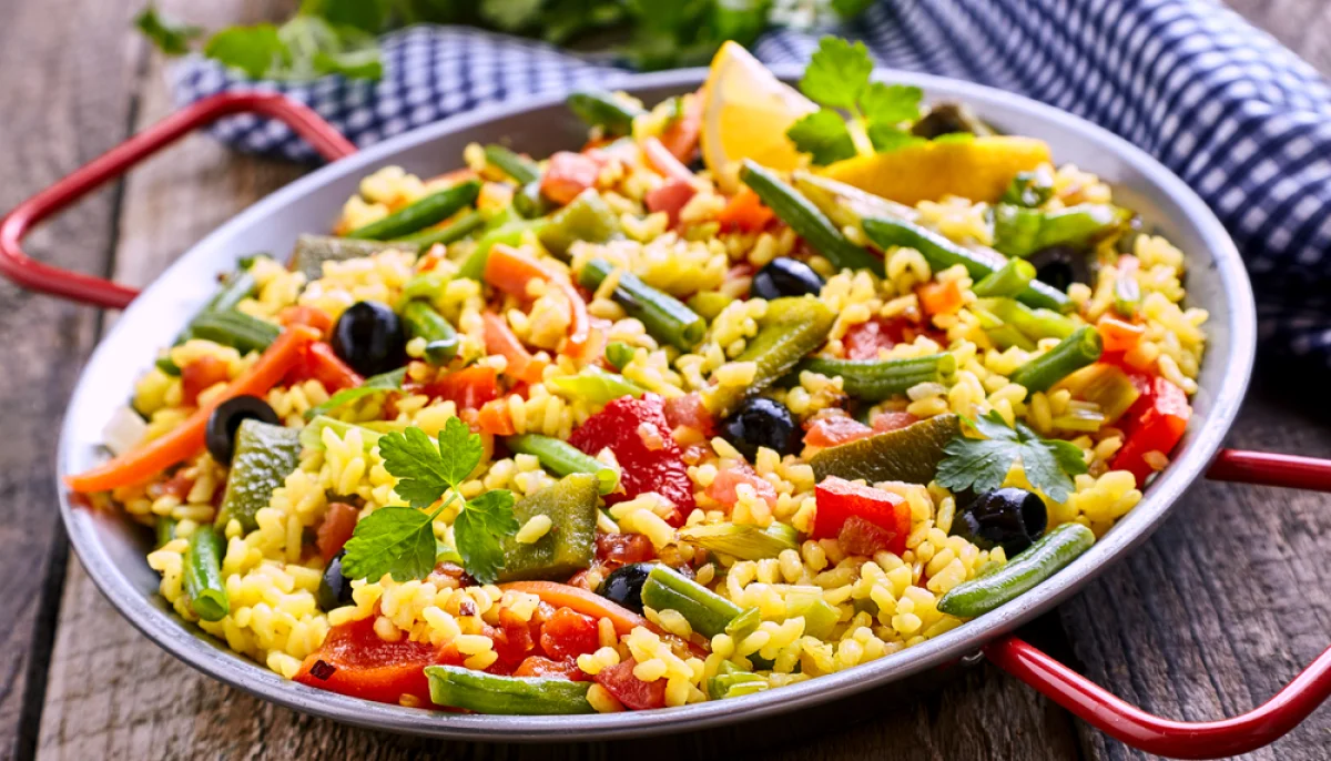 Riz aux légumes colorés à la marocaine