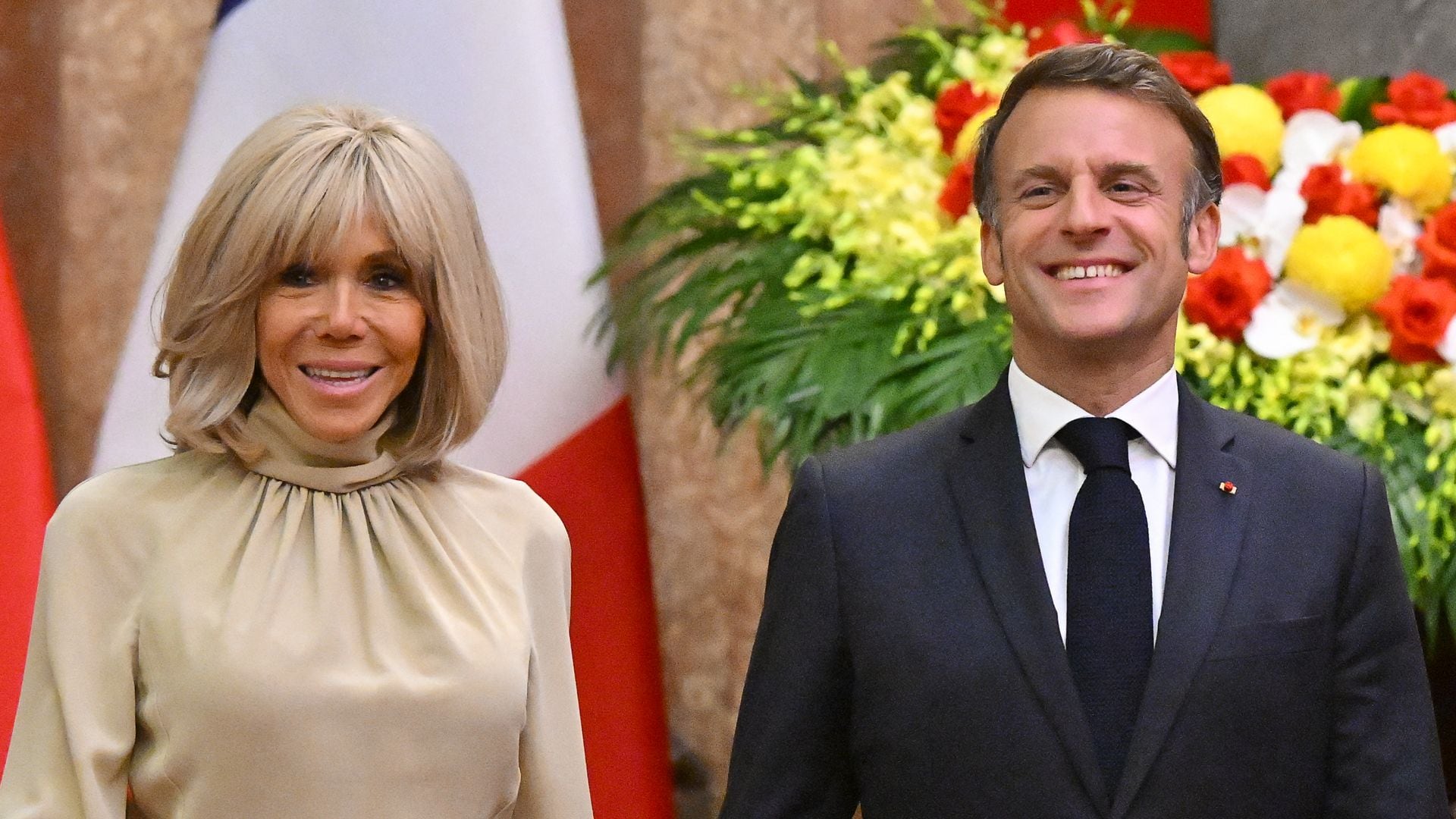 Emmanuel and Brigitte Macron make a splash on their family vacation