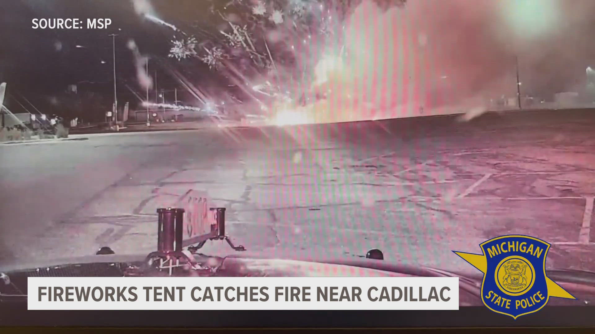 CAUGHT ON CAM | Fireworks tent catches fire, detonating explosives in ...