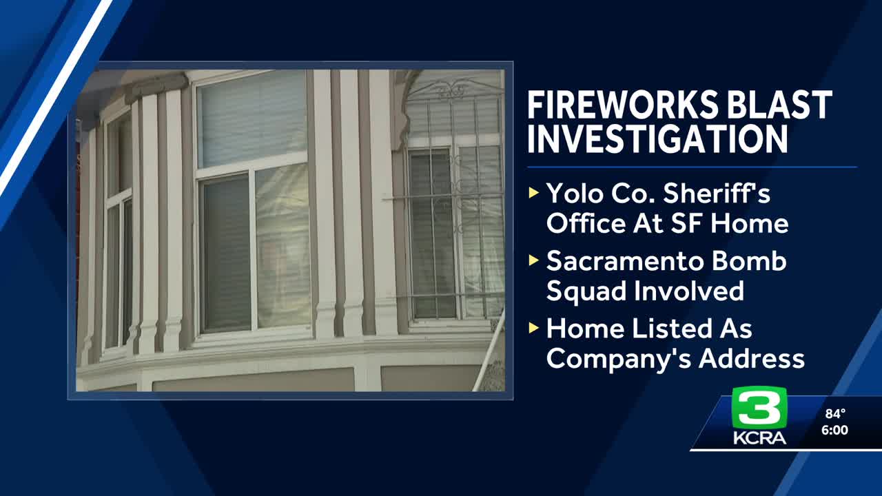 Investigators seen at SF home connected with Esparto fireworks explosion